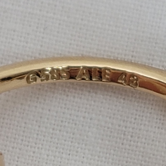 Pandora | Jewelry | Pandora Open Heart 4k Yellow Gold Pinky Ring | Poshmark